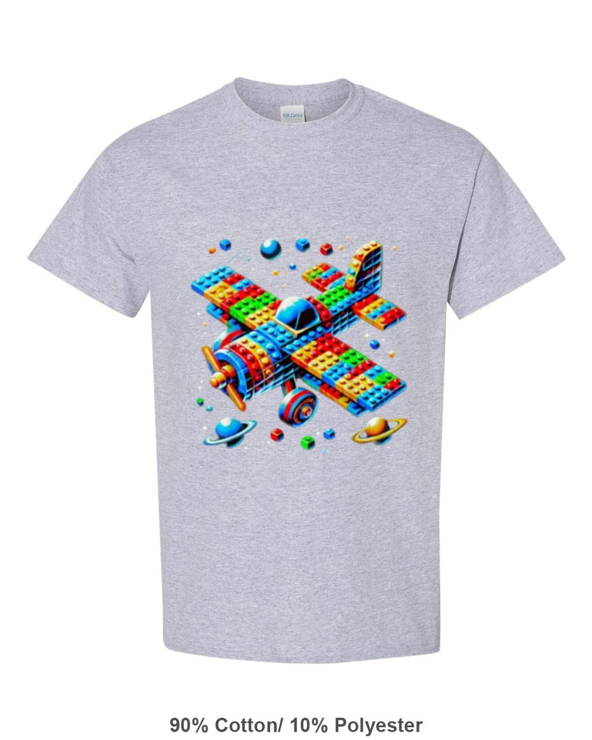 Airplane Builder Master Fun Engineering Theme Birthday Block T-Shirt ...