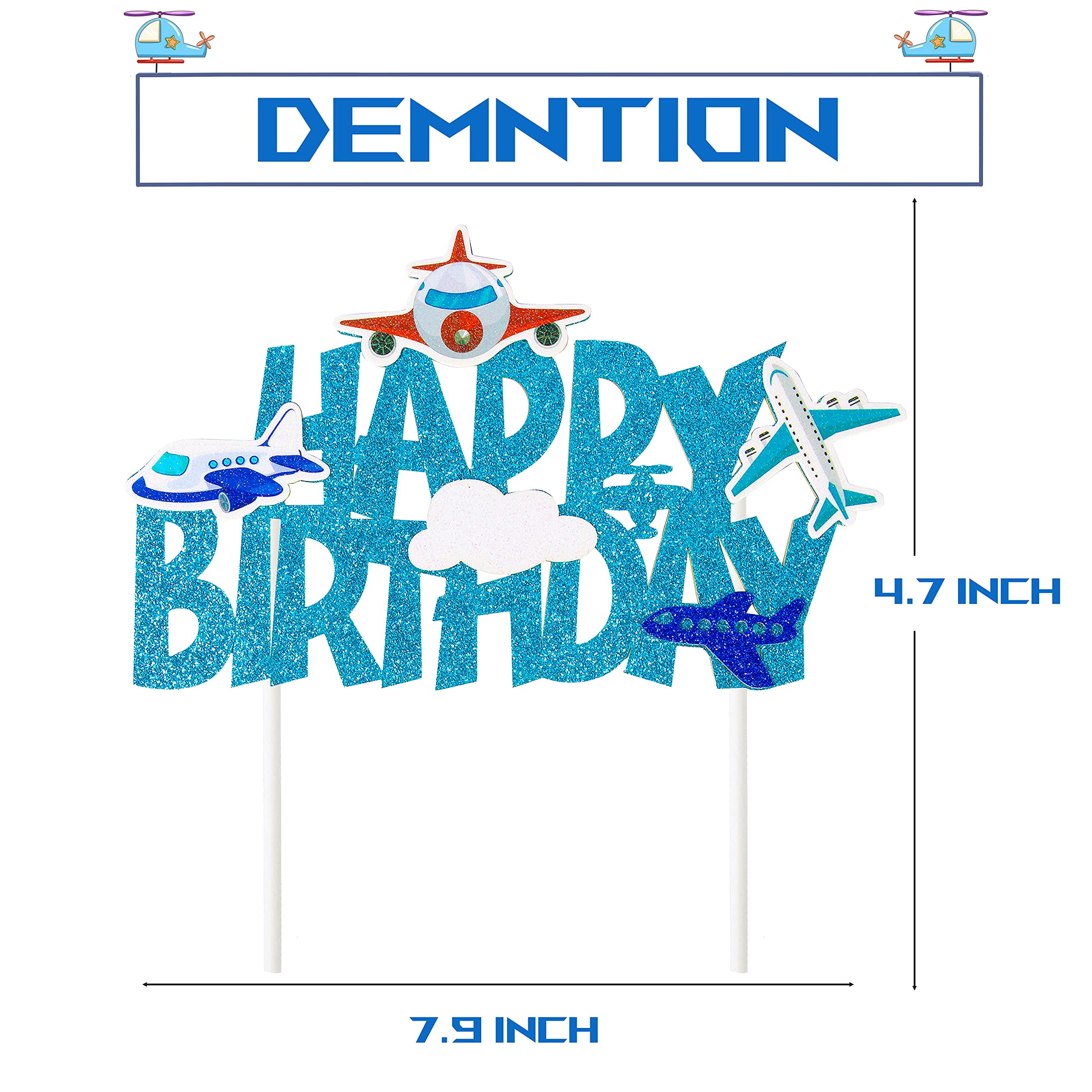 Airplane Cake Topper,Airplane AJH3 Birthday Party Supplies, Airplane ...