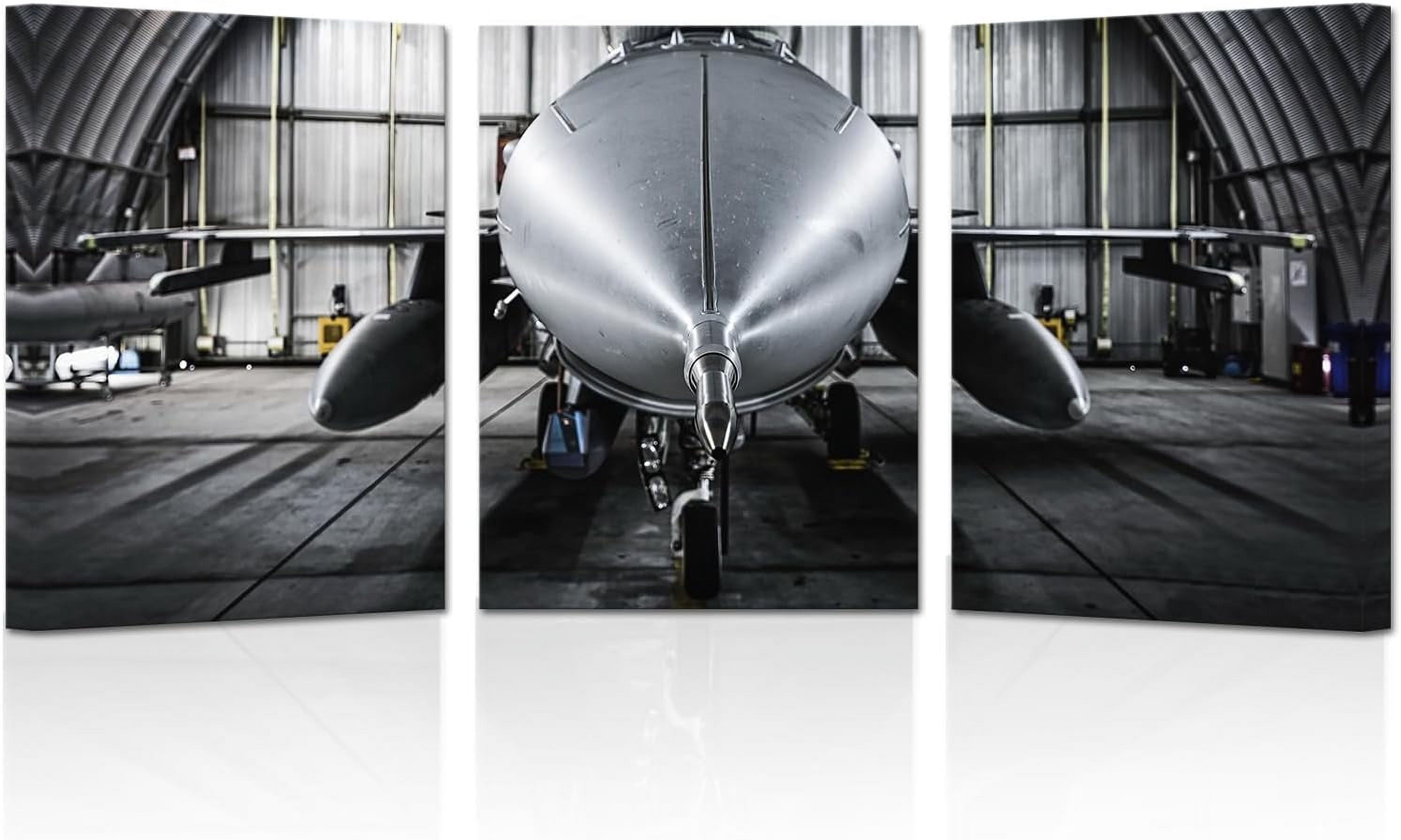 Airplane Canvas Wall Art Vintage Aviation Bomber Fighter Jet Picture ...