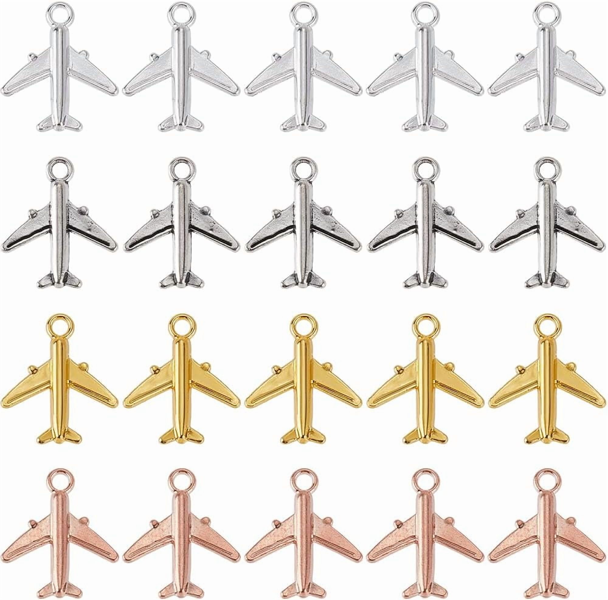 Airplane Charms Plane Charm Alloy Simple Small Aircraft Journey Vehicle ...