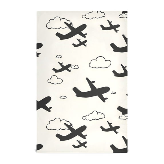 Airplane Cloud Pattern Kitchen Towels 4 Pack Waffle Weave Decorative ...
