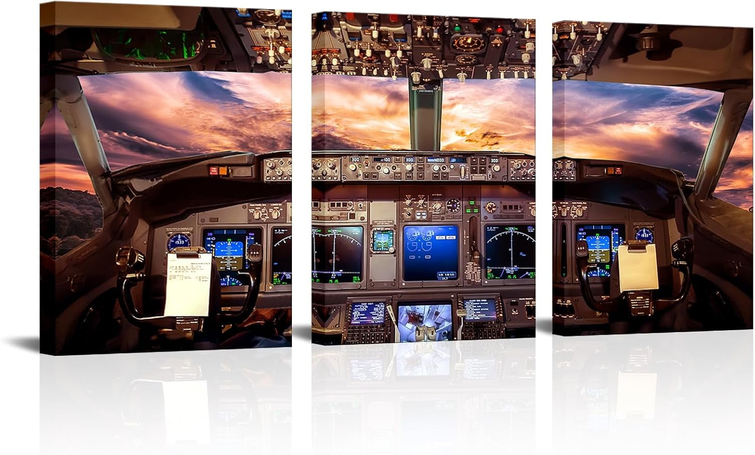 Airplane Cockpit Wall Art Canvas Plane Painting Aviation Art Pictures ...