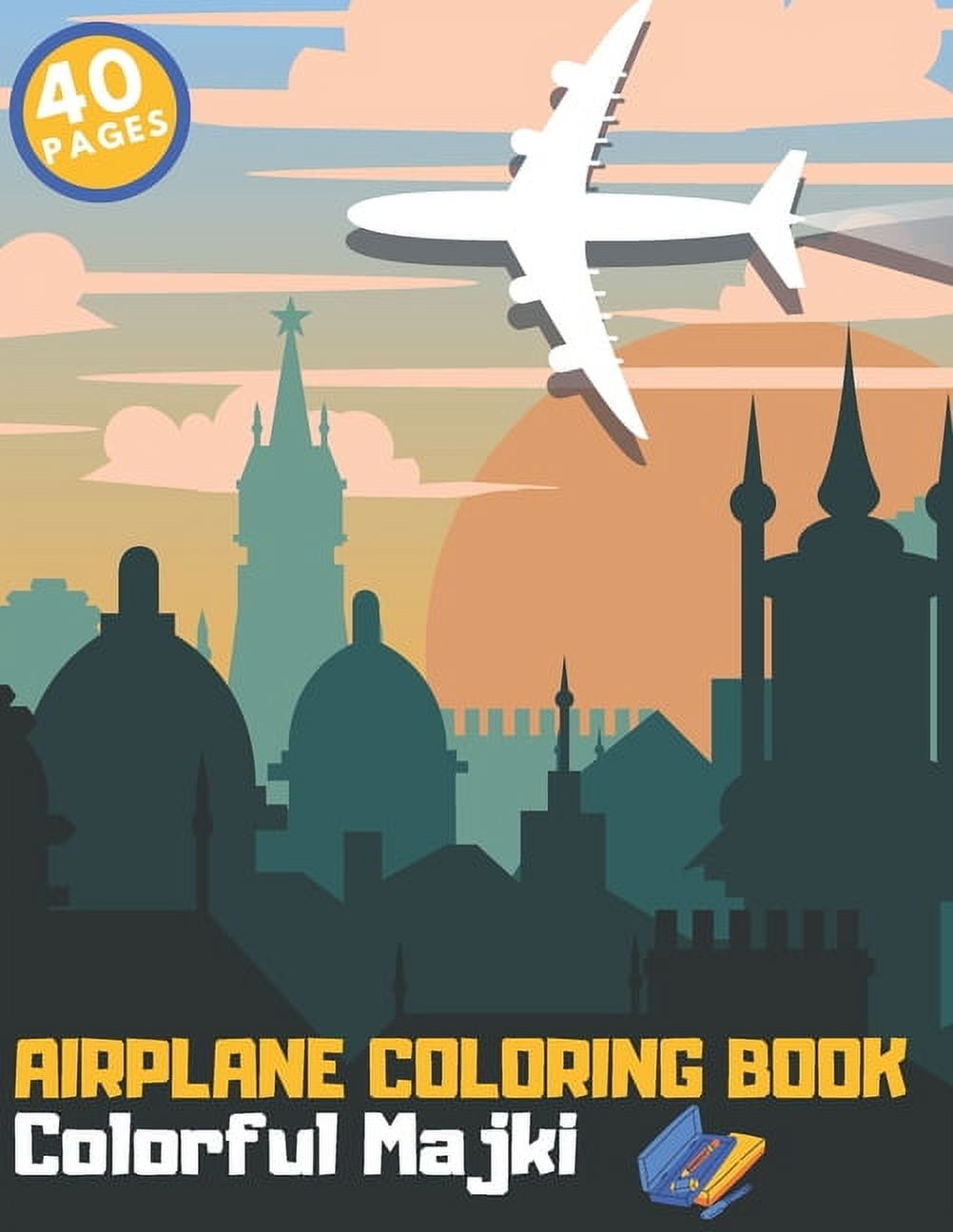 Airplane Coloring Book: Beautiful designs of Planes Helicopters Jets ...