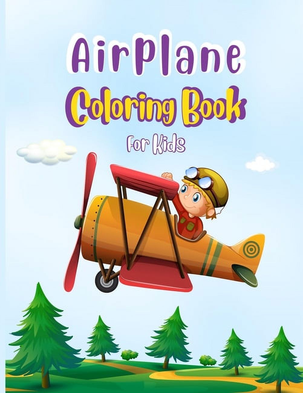Airplane Coloring Book For Kids : Cute Airplane Coloring Book for ...