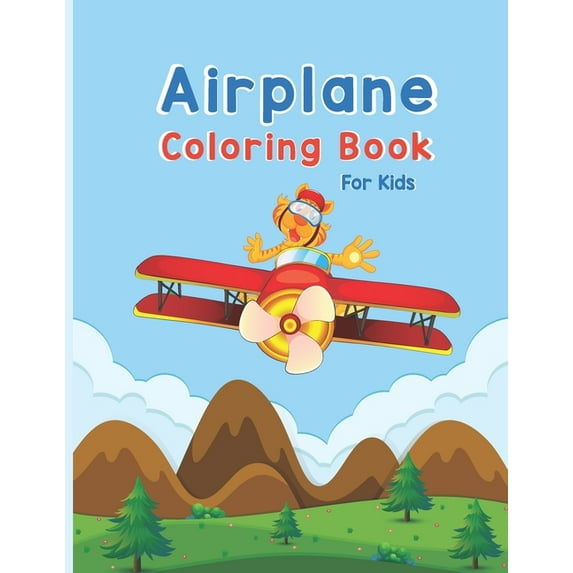 Airplane Coloring Book For Kids : Cute Airplane Coloring Book for ...