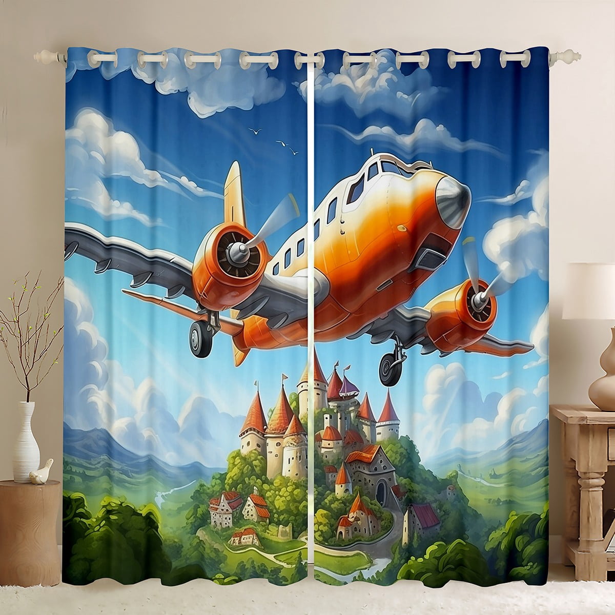 Airplane Curtains & Drapes Aircraft Printed Curtains,Mystic Palace 30% ...