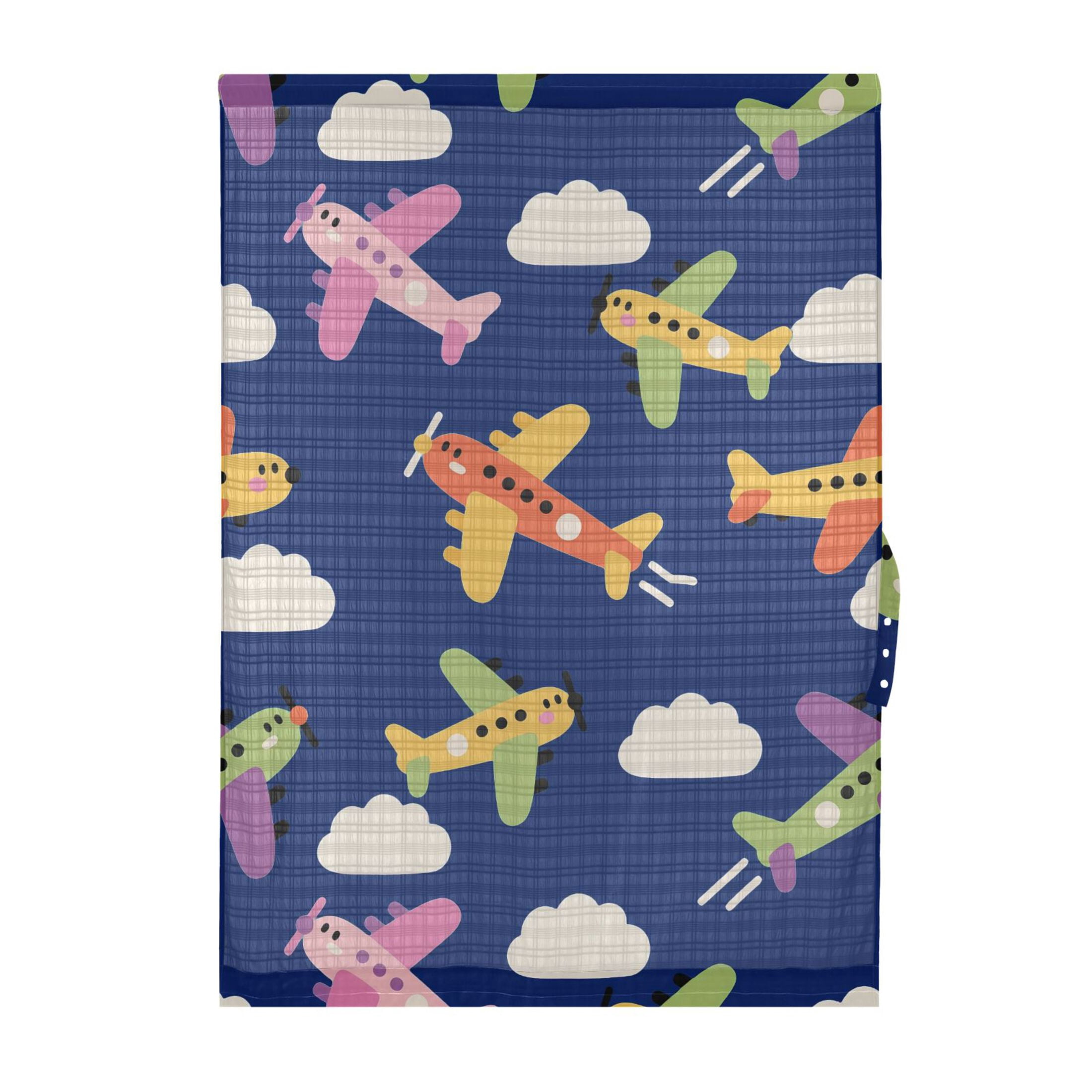 Airplane Dark Pattern Door Curtain Sheer Privacy Light Filtering Window ...