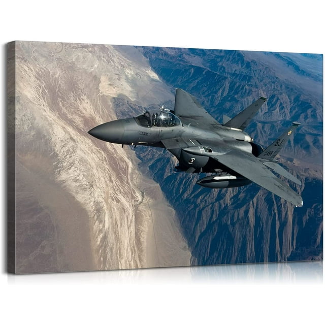 Airplane Decor F-15E Strike Eagle Fighter Jet Poster Airplane Poster ...