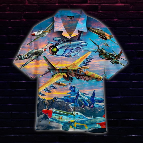 Airplane Enjoy The Flight Hawaiian Shirt - Walmart.com