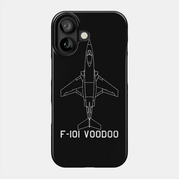 Airplane F-101 Voodoo Aircraft Blueprint Case for iPhone 11,12,13,14,15 ...