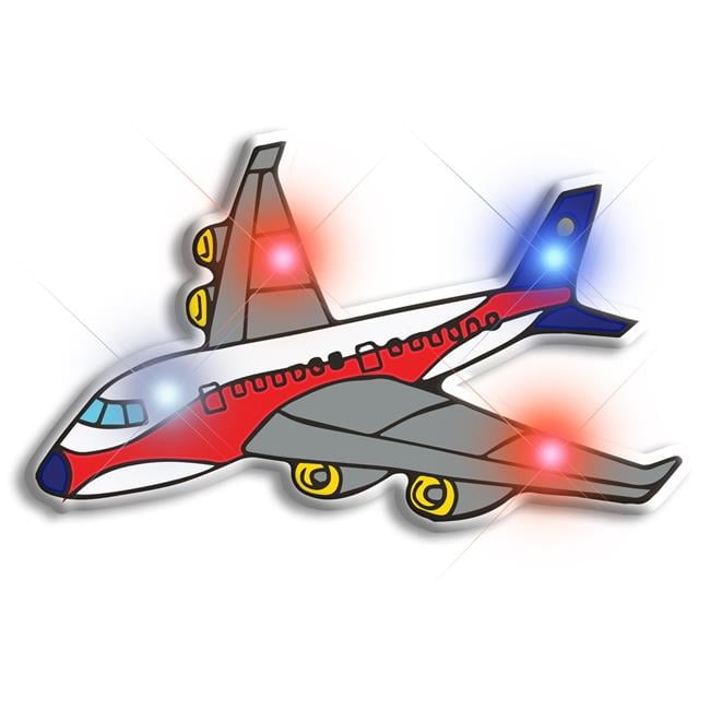 Airplane Flashing Body Light Lapel Pins - Walmart.com