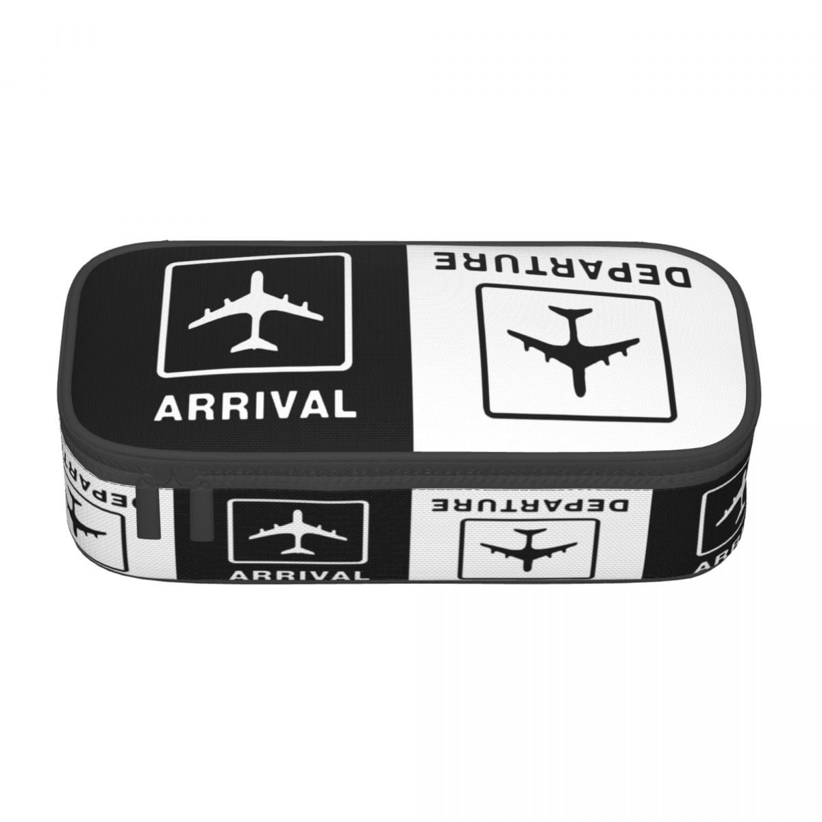 Airplane Flight Routes Captain Stripes Cute Pencil Case Large Capacity ...