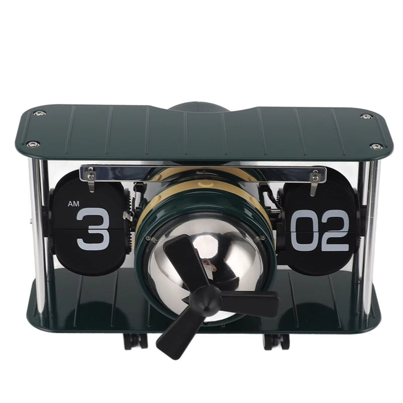 Airplane Flip Clock Airplane Head Desk Filp Clock Vintage 304 Stainless Steel Practical Reminder ...