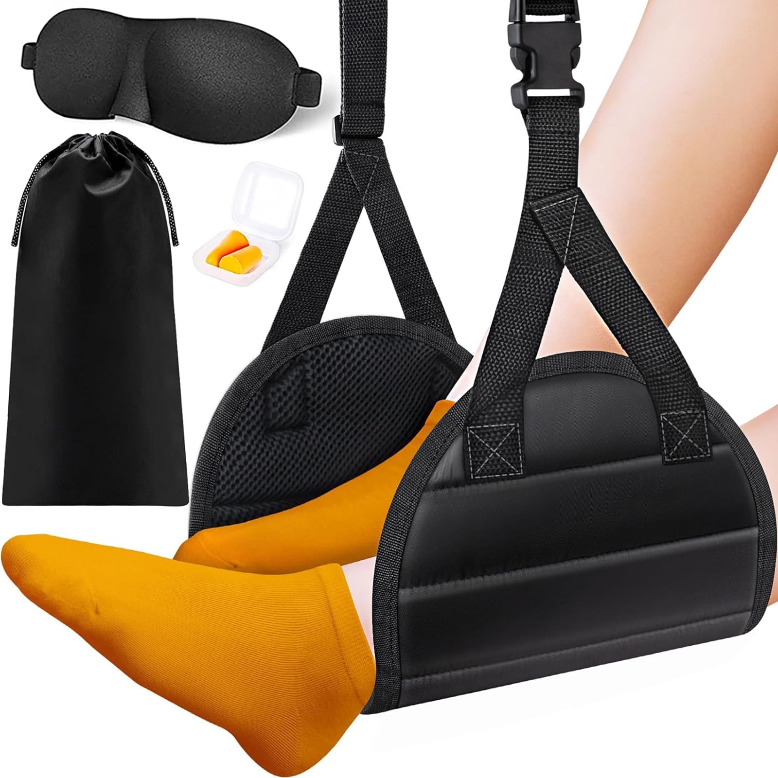 Airplane Foot Hammock,Foot Hammock For Plane Travel, Length Adjustable ...