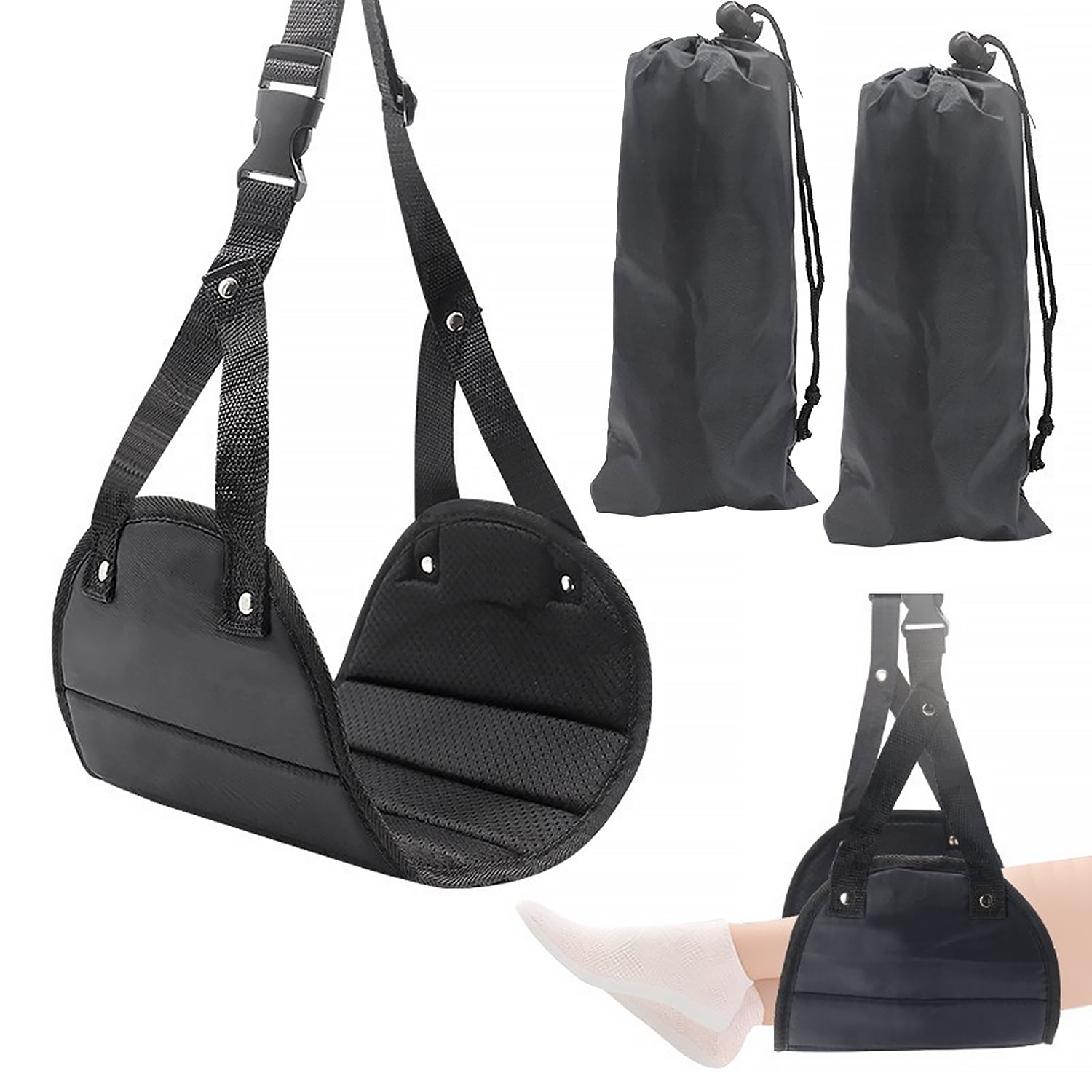 Airplane Foot Rest, GoXteam 2Pcs Airplane Travel Comfort Essentials ...