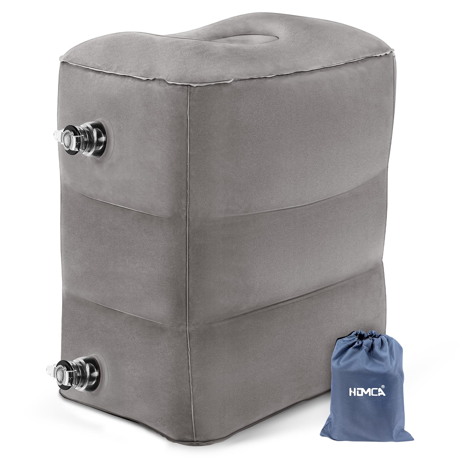 Airplane Foot Rest Pillow Inflatable Travel Leg Support, Adjustable ...
