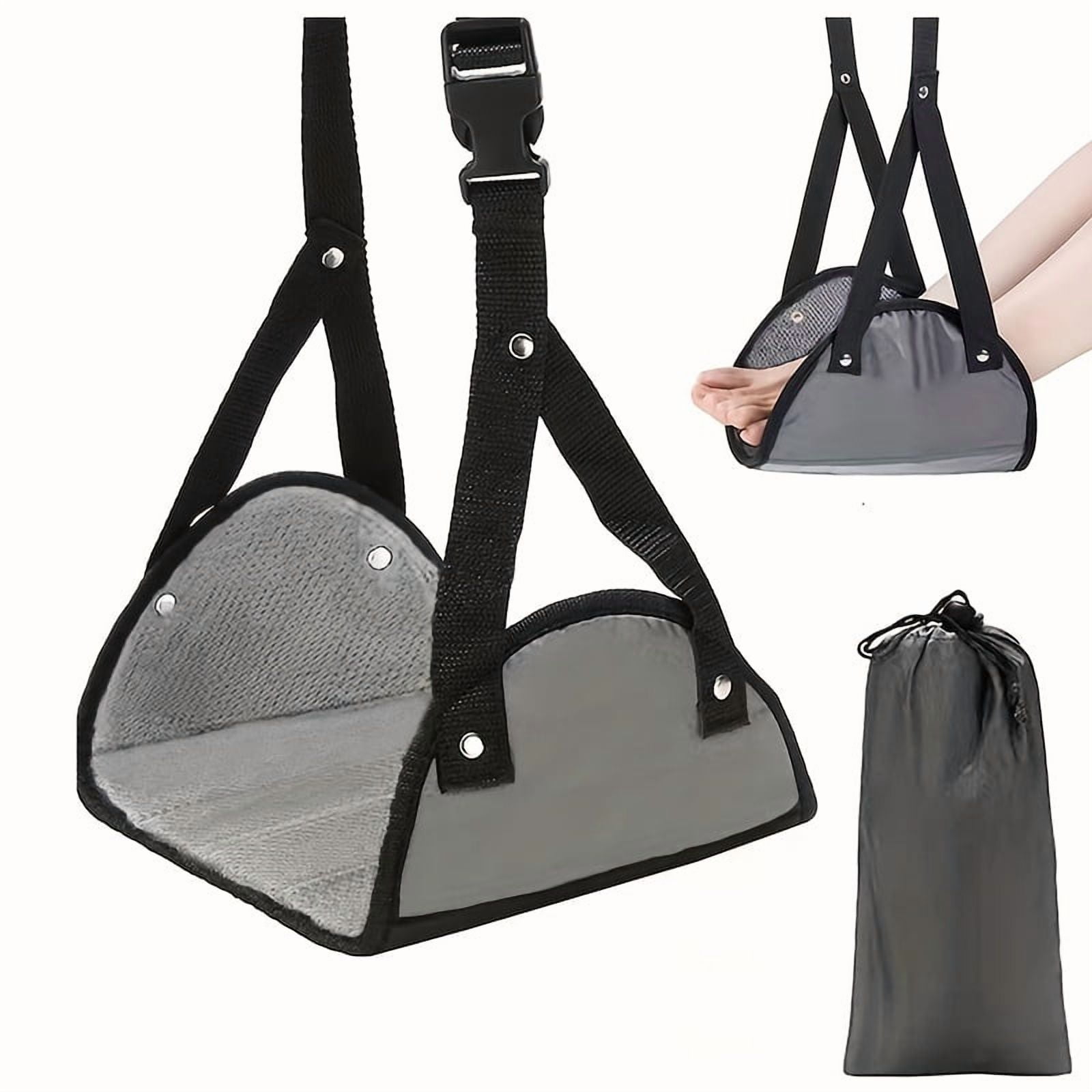 Airplane Footrest With Adjustable Strap, Portable Hammock Leg Rest ...