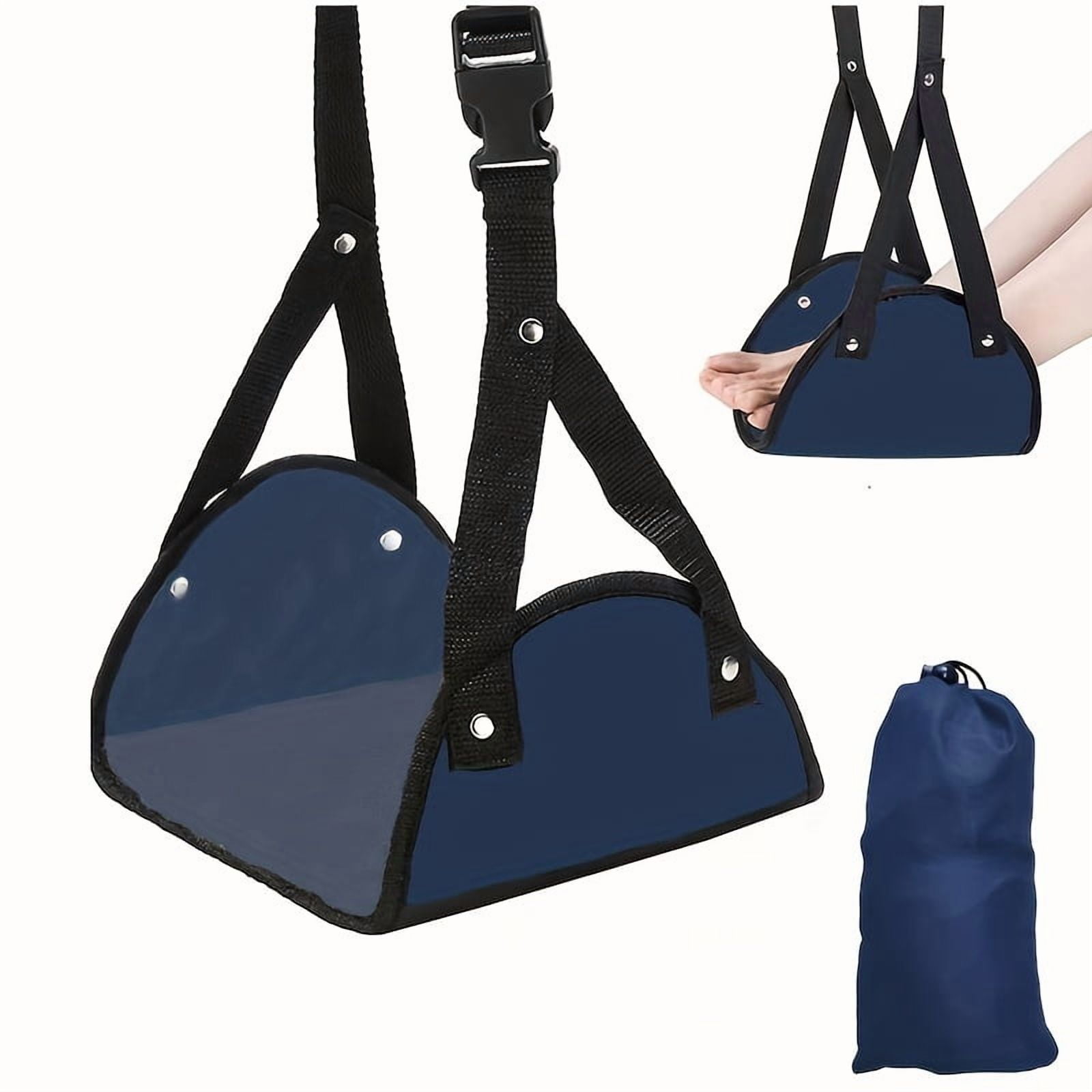 Airplane Footrest With Adjustable Strap, Portable Hammock Leg Rest ...