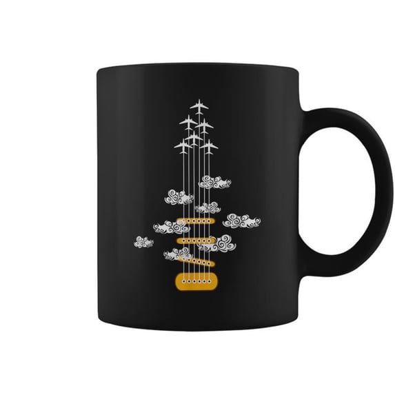 Airplane Guitar Retro Style Coffee Mugs - Walmart.com