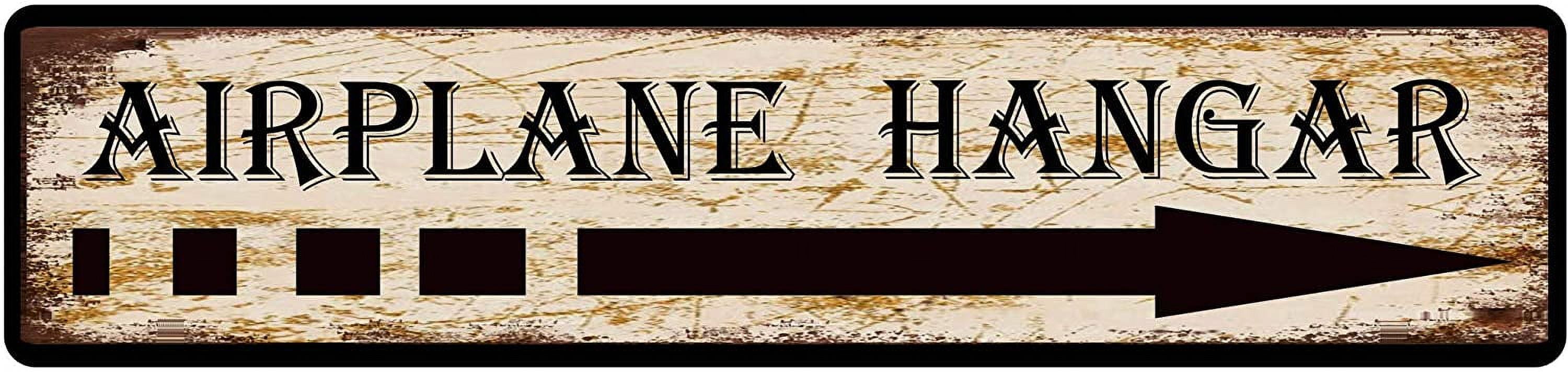 Airplane Hangar Metal Tin Sign For Home Office Living Room Bar Cafe ...