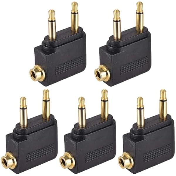 Airplane Headphone Adapter (5-Pack) Headset Adapters for Airplane ...