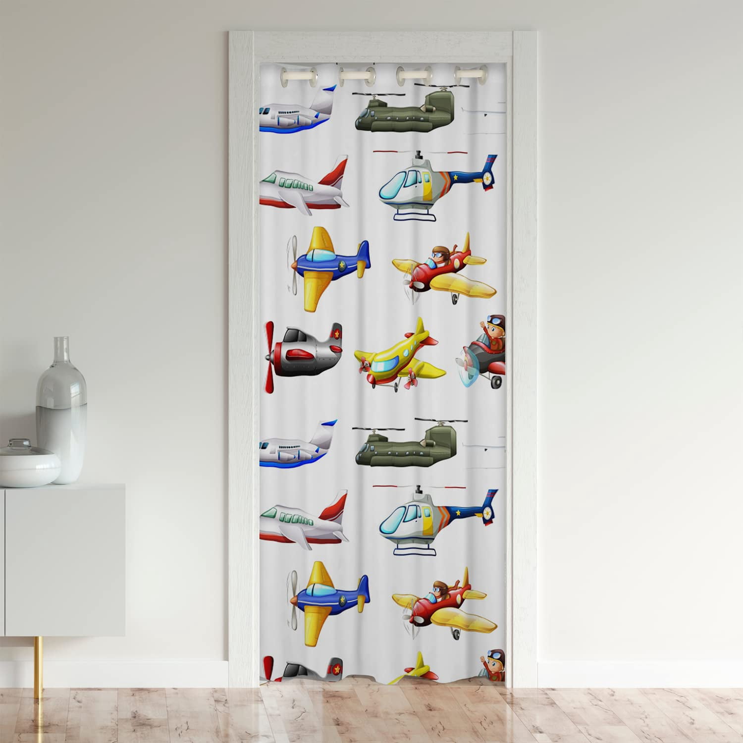 Airplane Hot Air Balloon Door Curtains Privacy Closet Nor Doors Cover ...