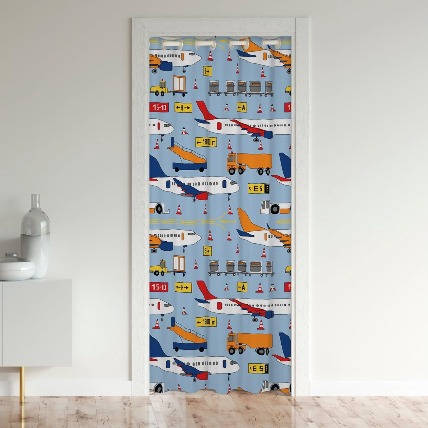 Airplane Hot Air Balloon Rocket Door Curtains Privacy Closet Noren ...
