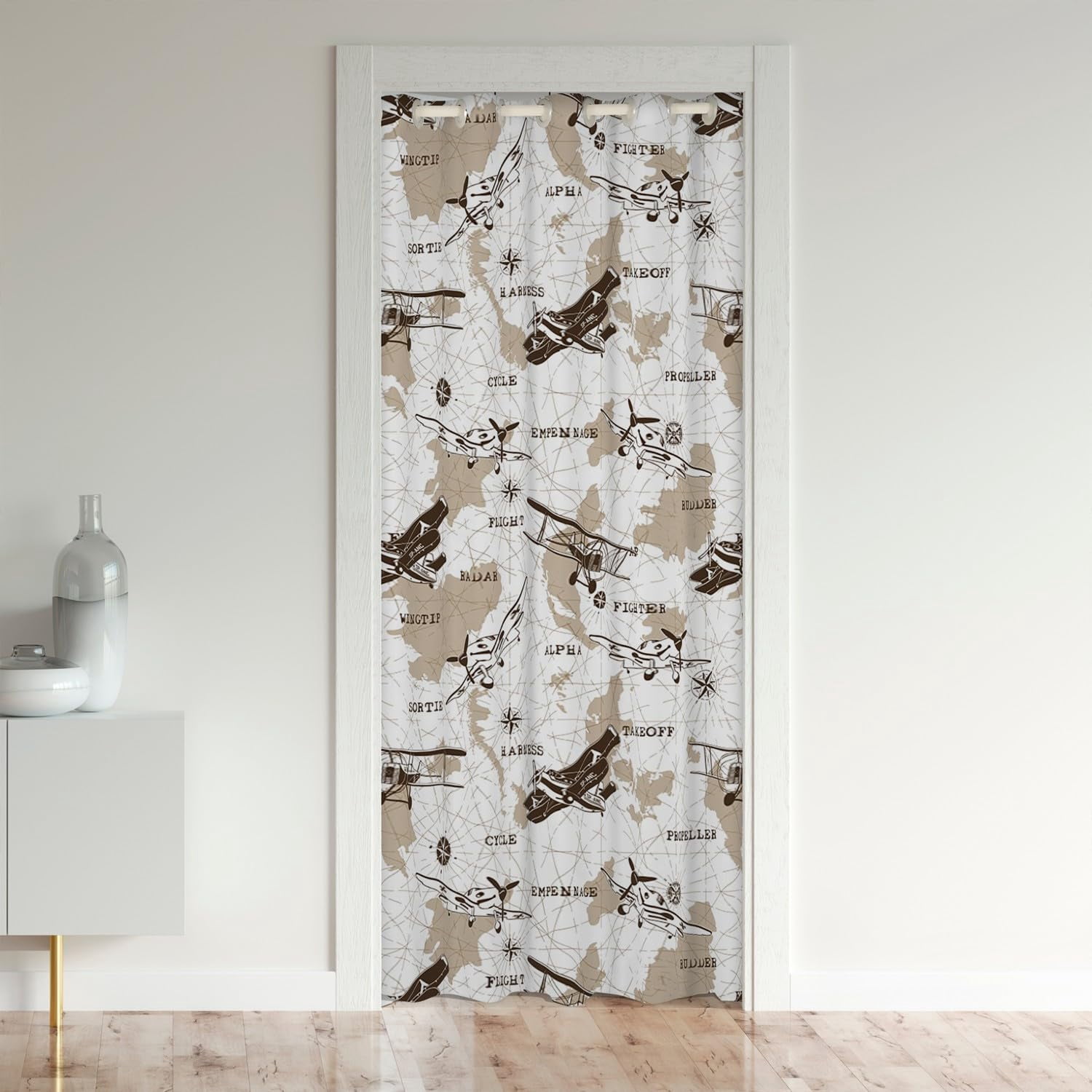 Airplane Hot Air Balloon Rocket Door Curtains Privacy Closet Noren ...
