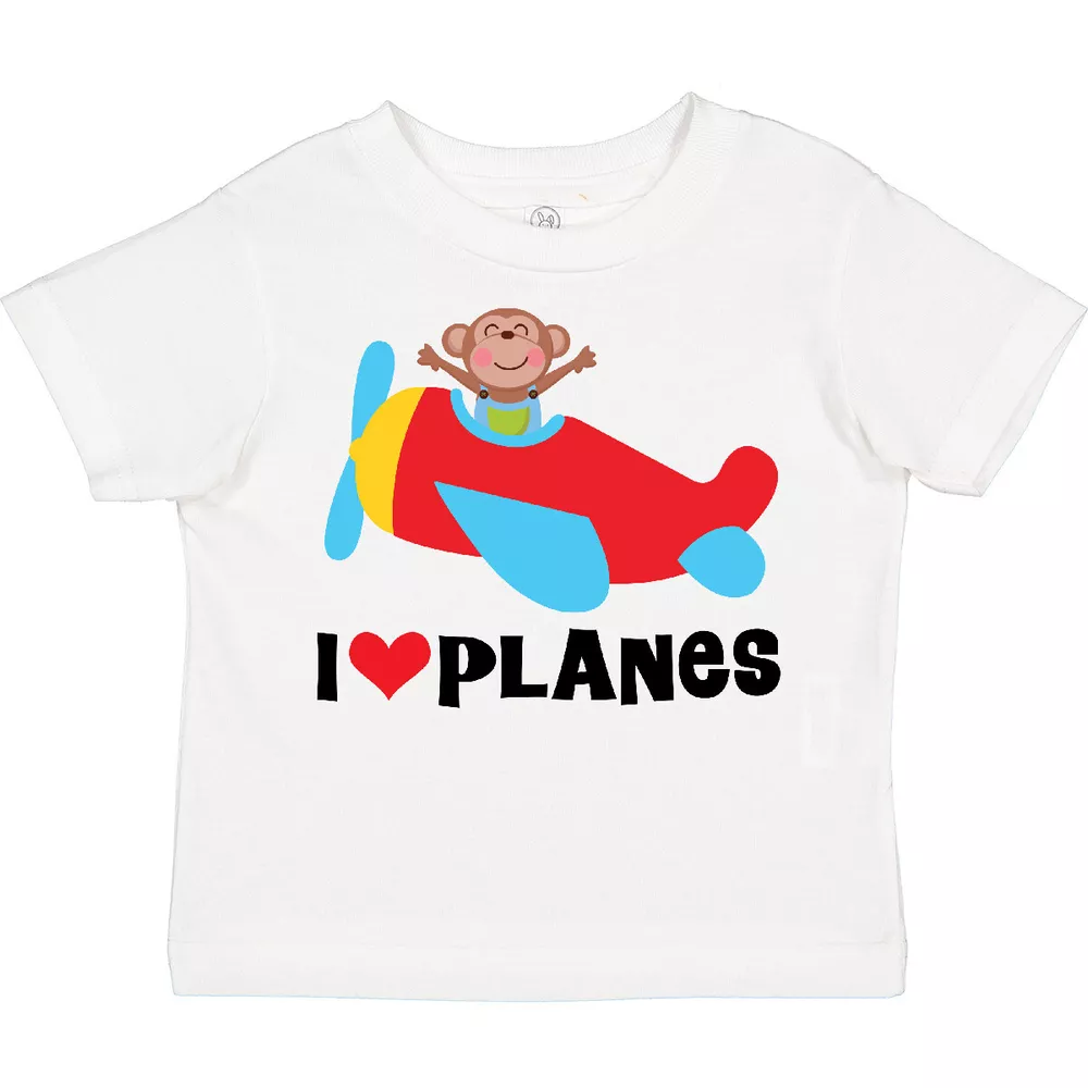 Airplane I Love Planes Toddler T-Shirt Plane Heart Pilot Future Flying ...