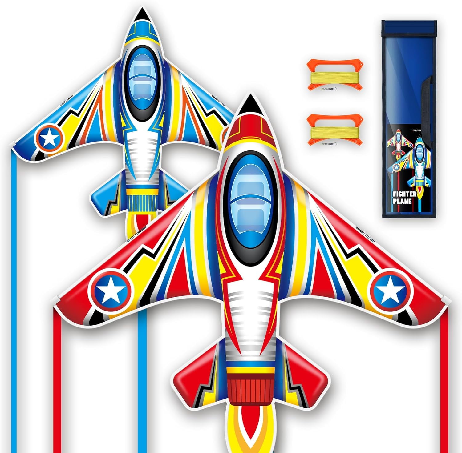 Airplane Kite for Kids and Adults, Easy to Fly with Durable Fiberglass ...