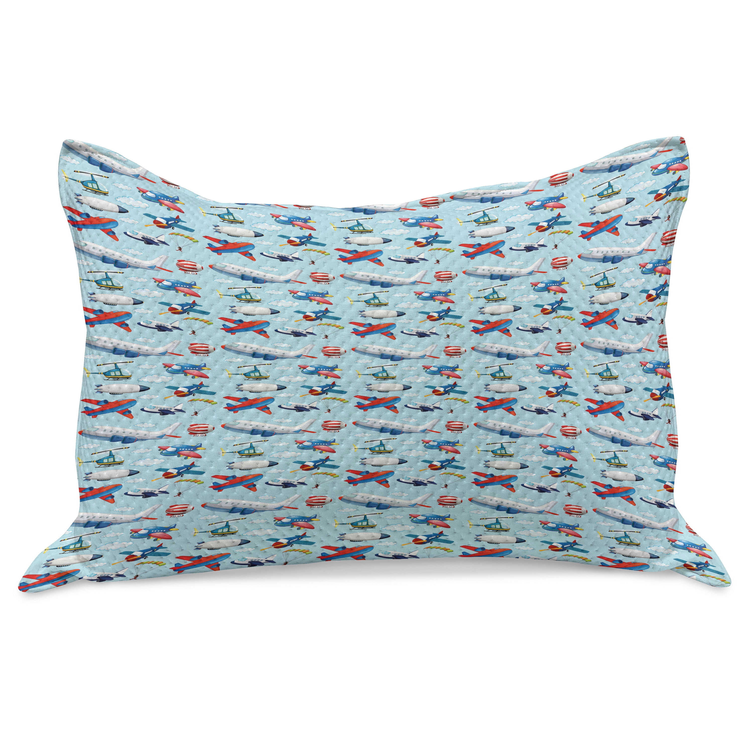 Airplane Knitted Quilt Pillowcover, Different Types of Cartoon Aircraft ...