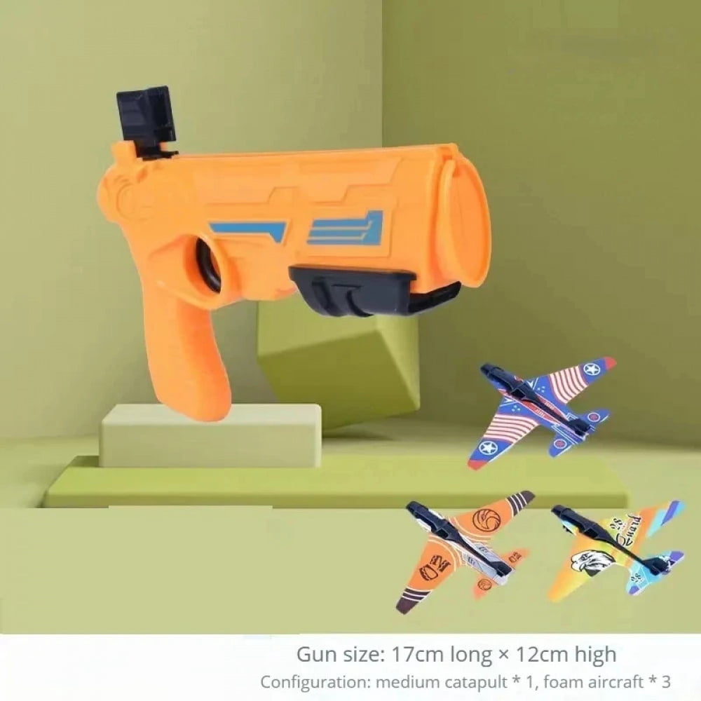 Airplane Launcher Toy Children Throwing Foam Plane Flight Mode Catapult ...