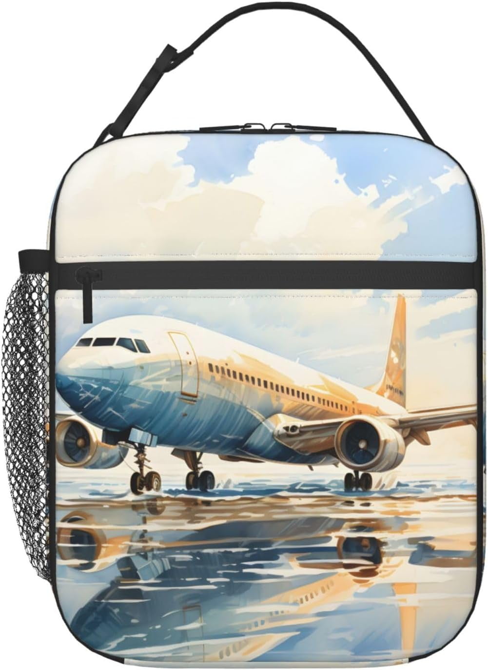 Airplane Lunch Bag Lunch Tote Bag with Adjustable Shoulder Strap ...