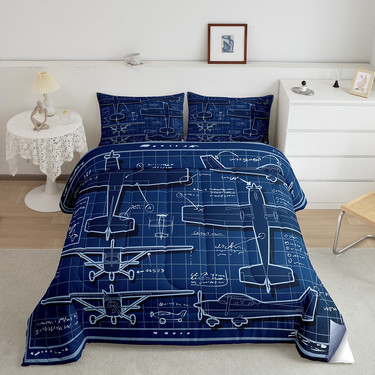 Airplane Model Bedding Set Helicopter Aeroplane Military Transport ...