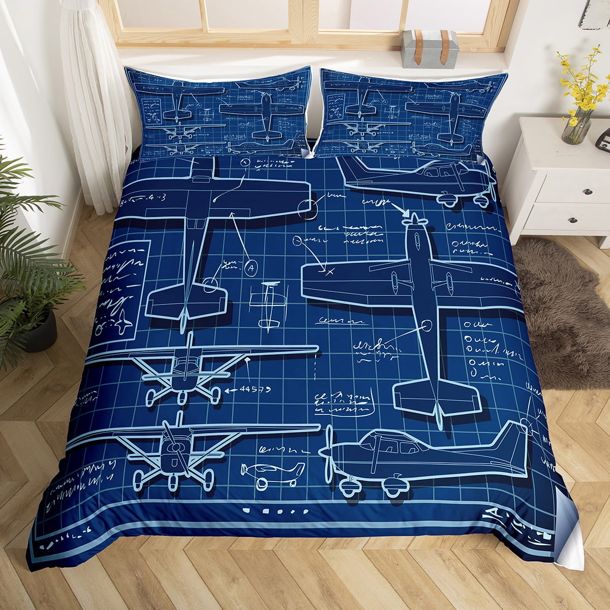 Airplane Model Duvet Cover Helicopter Aeroplane Military Transport ...