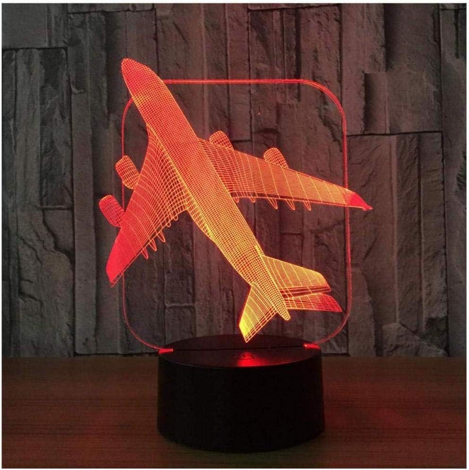 Airplane Night Light, Airplane Lamp for Kids, 3D Optical Illusion Lamp ...