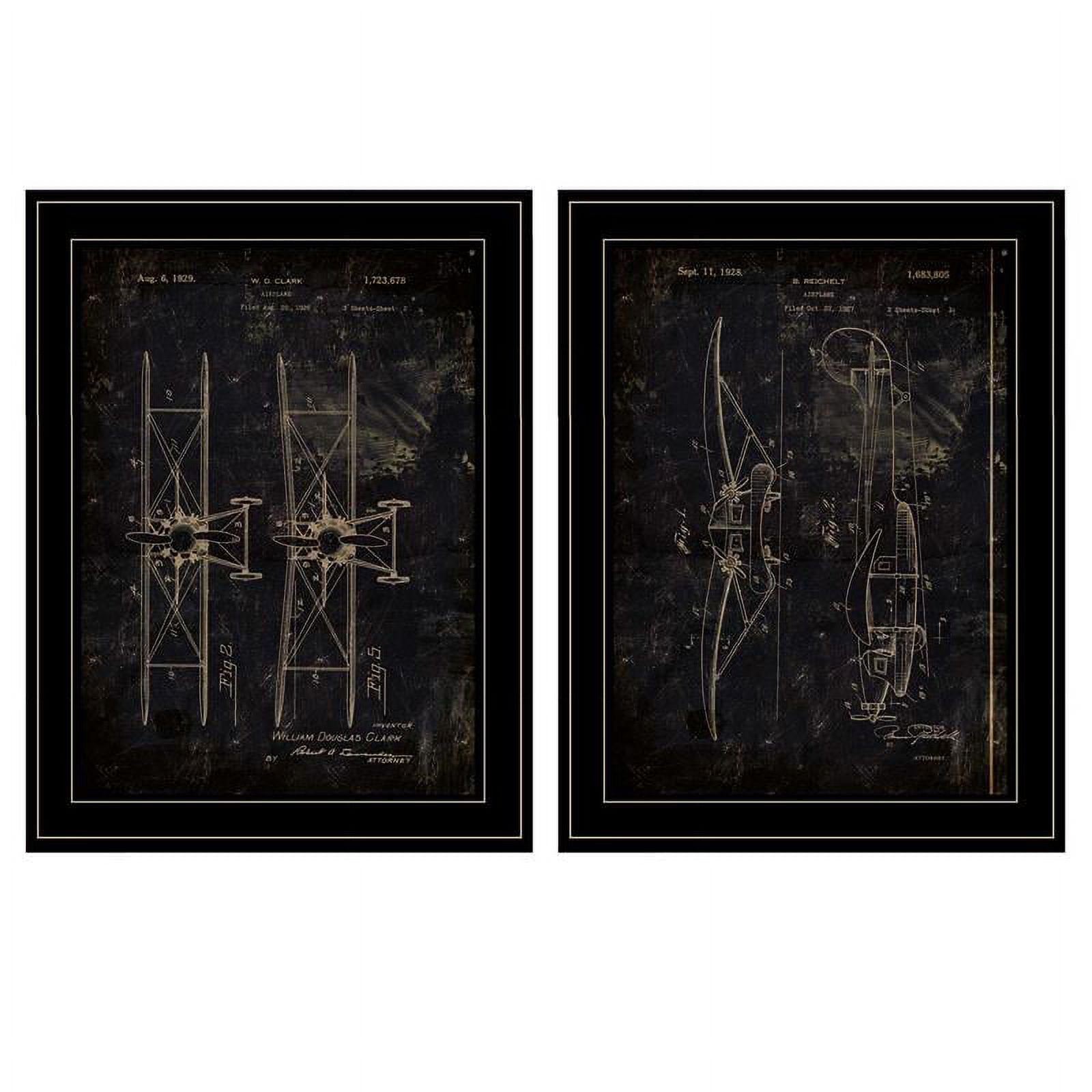 TrendyDecor4U Airplane Patent I And Ii 2-Piece Vignette Wall Art V494 ...