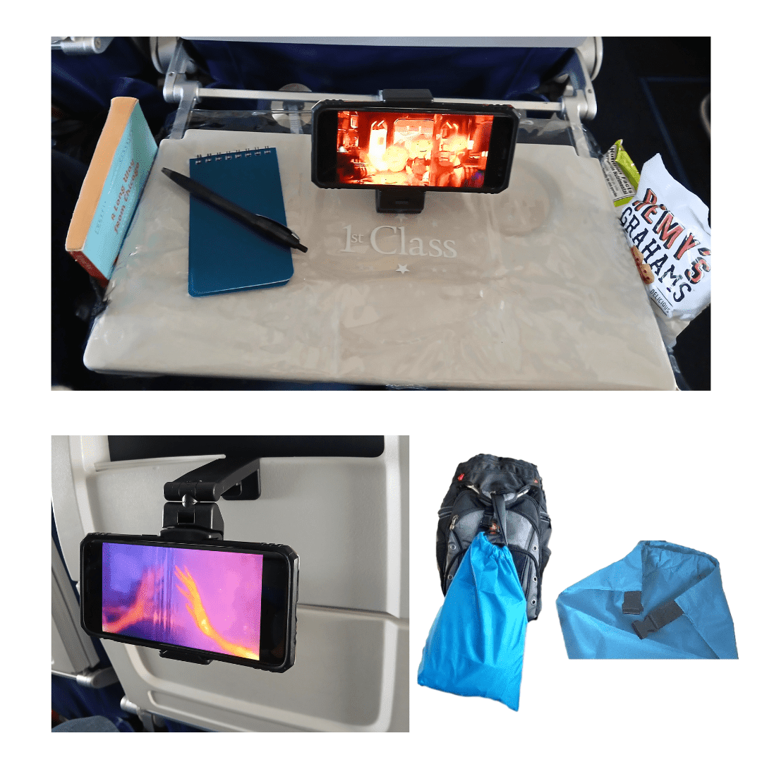 3-in-1 Travel Essentials Set | Airplane Tray Table Cover with Pockets ...