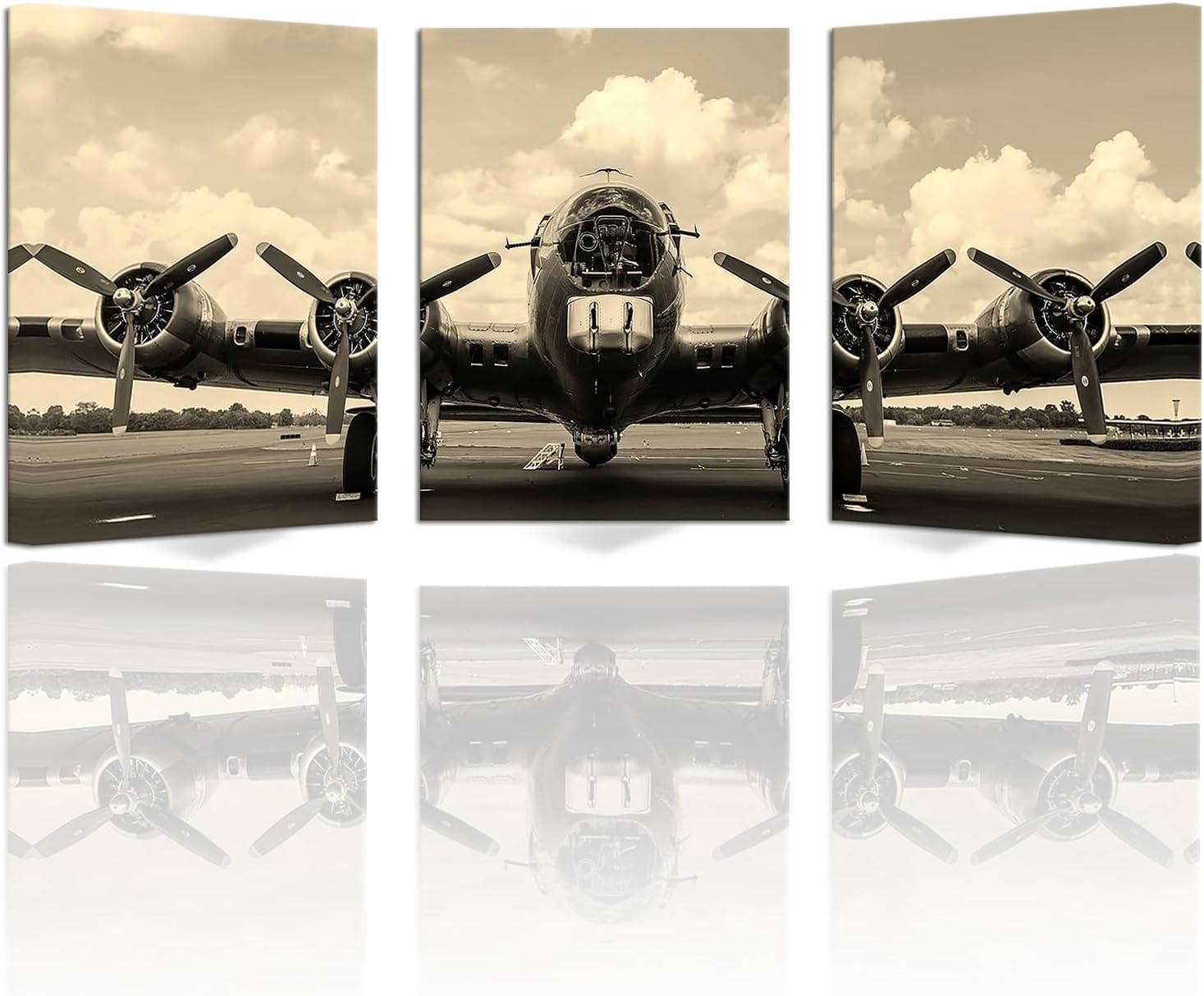 Airplane Picture Wall Decor Heavy Bomber Airplane Propeller Prints ...