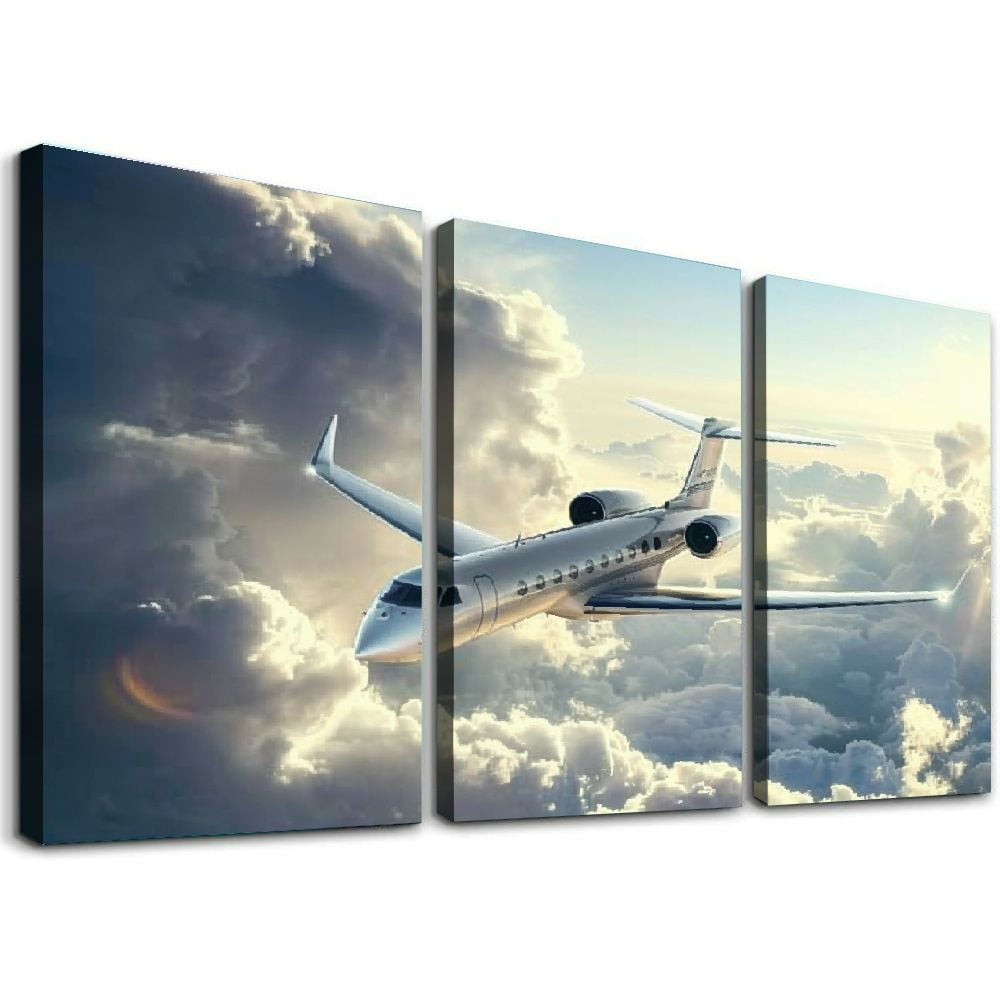 Airplane Pictures Wall Art Passenger Plane Canvas Wall Art Design ...