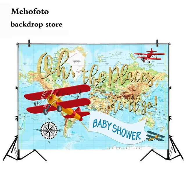 Airplane Pilot Cartoon Birthday Party Photo Background Newborn Baby ...