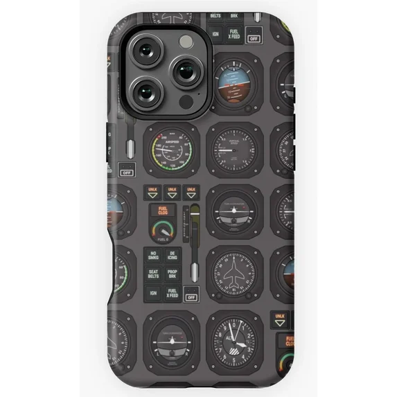 Airplane Pilot Flight Instrument Gift Protective Case for iPhone 11 12 ...