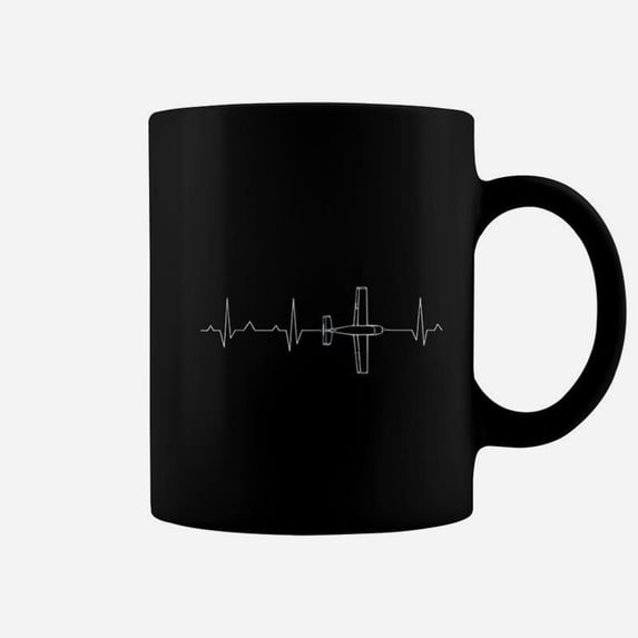 Airplane Pilot Heartbeat Coffee Mug - Walmart.com