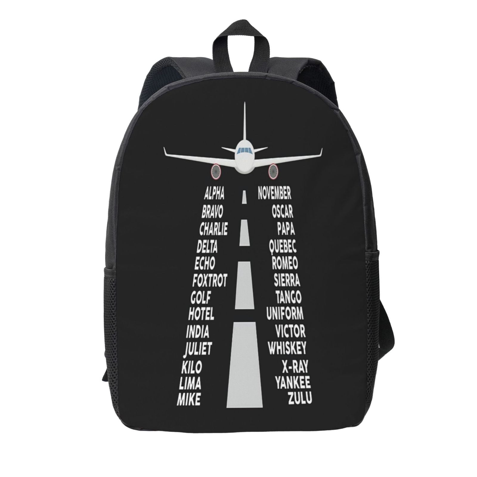 Airplane Pilot Phonetic Alphabet Backpack Simple Lightweight Backpack ...