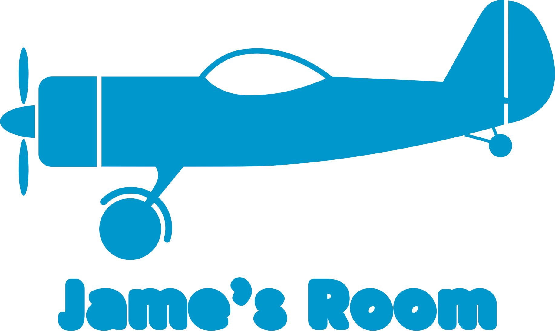 Airplane Plane Airplanes Cute Cartoon Customized Wall Decal - Custom ...