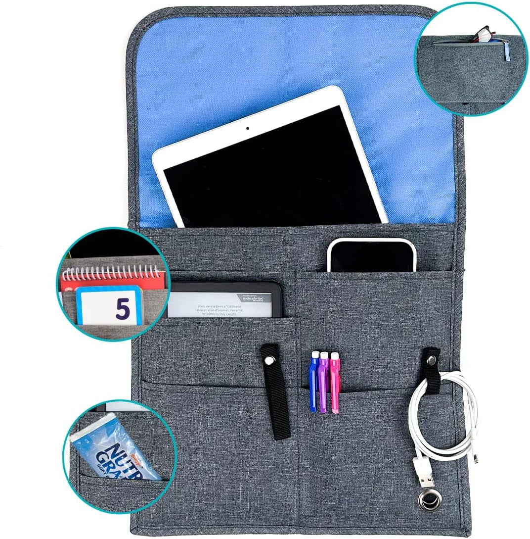 Airplane Pocket Organizer | Tray Table Cover | In Flight Seat Back ...