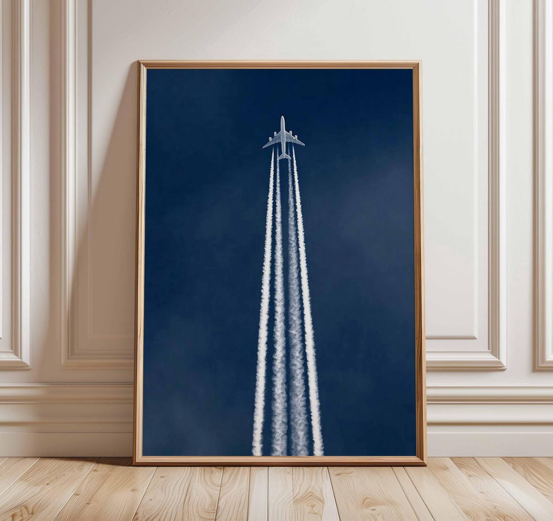 Airplane Poster Aviation Wall Art Modern Aircraft Pilot Gift Decor ...