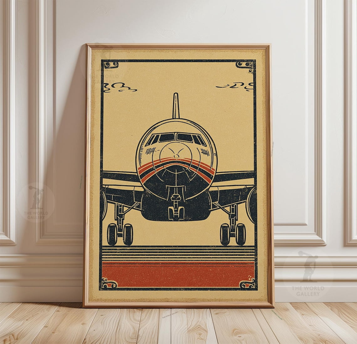 Airplane Poster Vintage Aviation Wall Art Retro Aircraft Pilot Gift ...