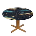 Airplane Retro Old Fashioned Stars Fitted Round Tablecloth 120cm with ...