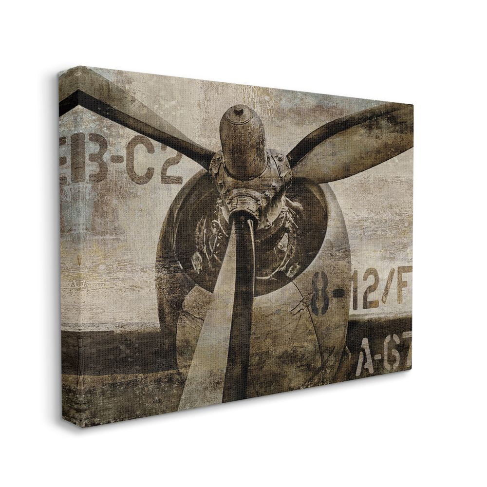Airplane Rotor Vintage Wood Texture Design 20 in x 16 in Painting ...